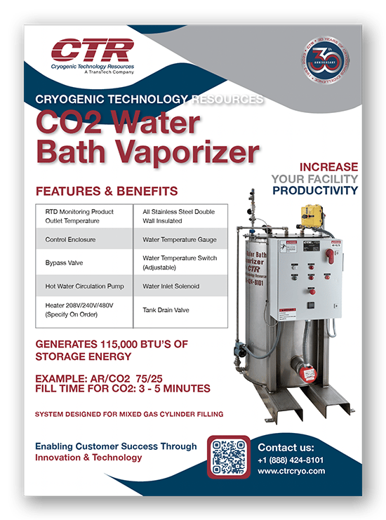 CO2 Water Bath Vaporizer for Cylinder Filling | CTR